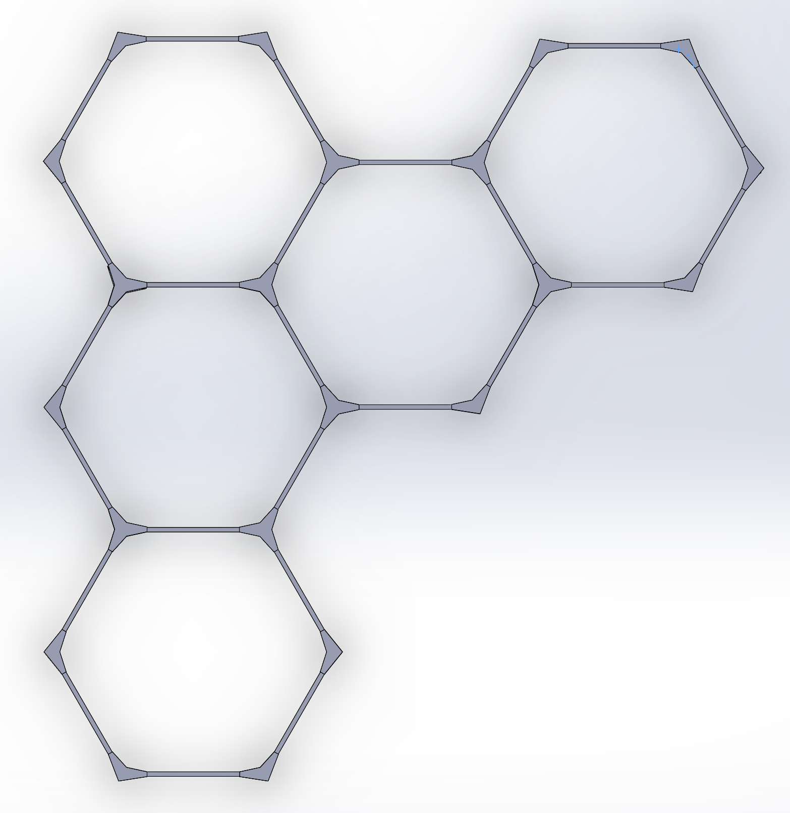 Strong fully 3D printed 10.25" hexagonal shelf system by Mitchell Takes ...