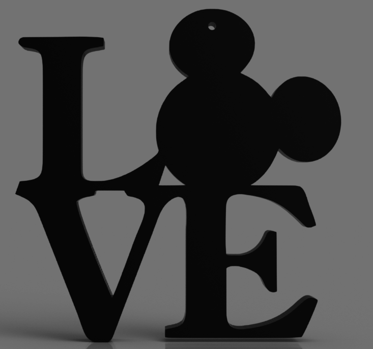 Mickey Mouse LOVE sign by John | Download free STL model | Printables.com