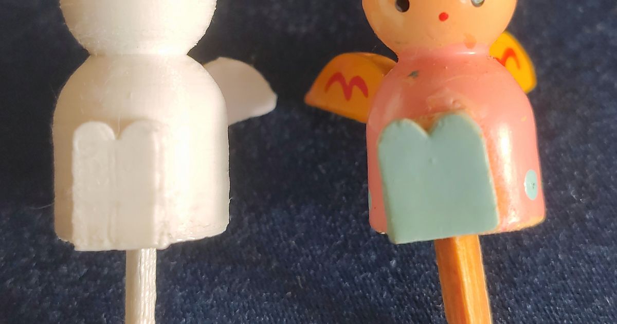 Erzgebirge Angel Cake Dessert Topper by Hermei3D | Download free STL ...