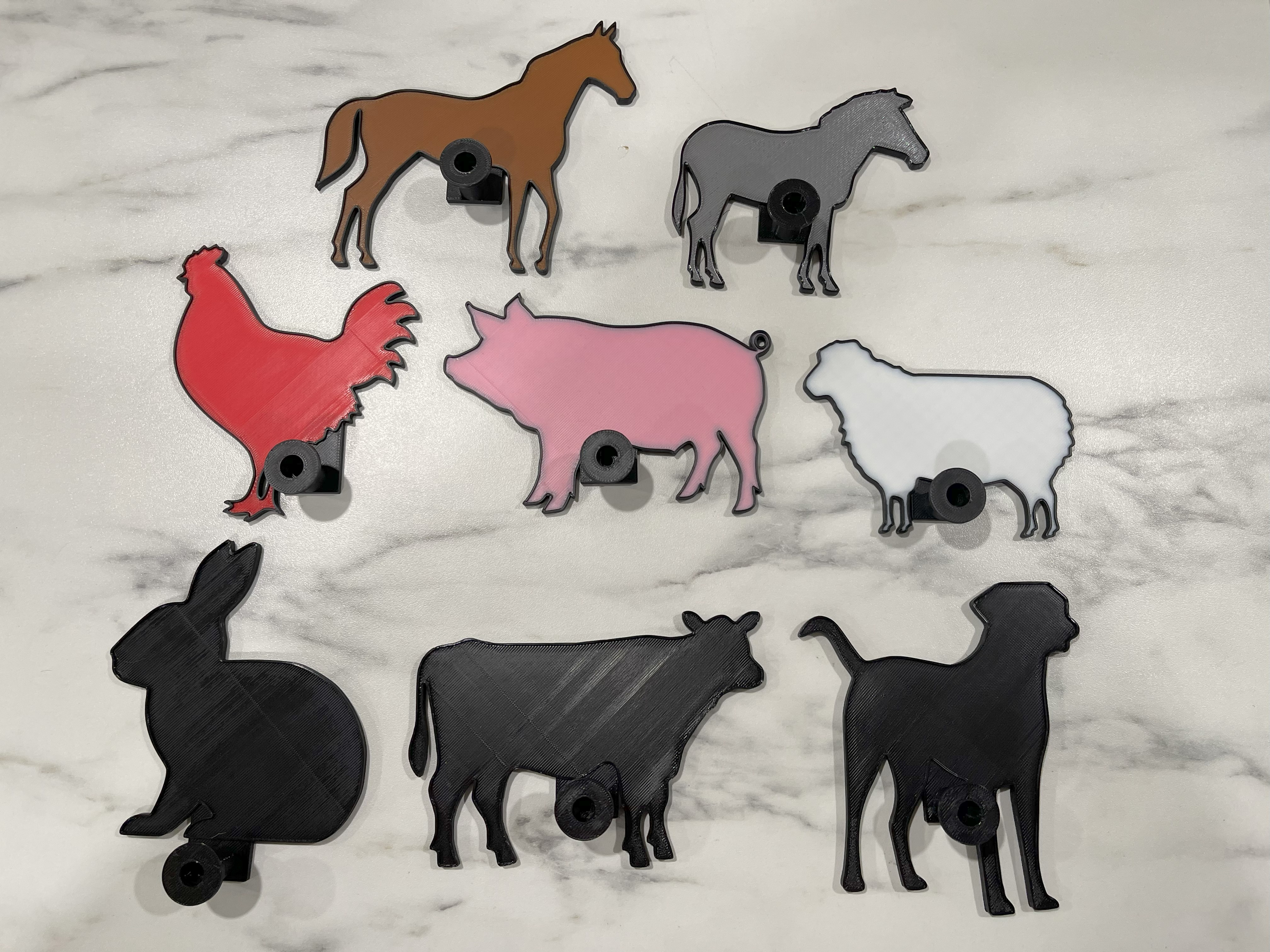 Pig - Barnyard Animal Coat/Key Hook by Popular Printing | Download free ...
