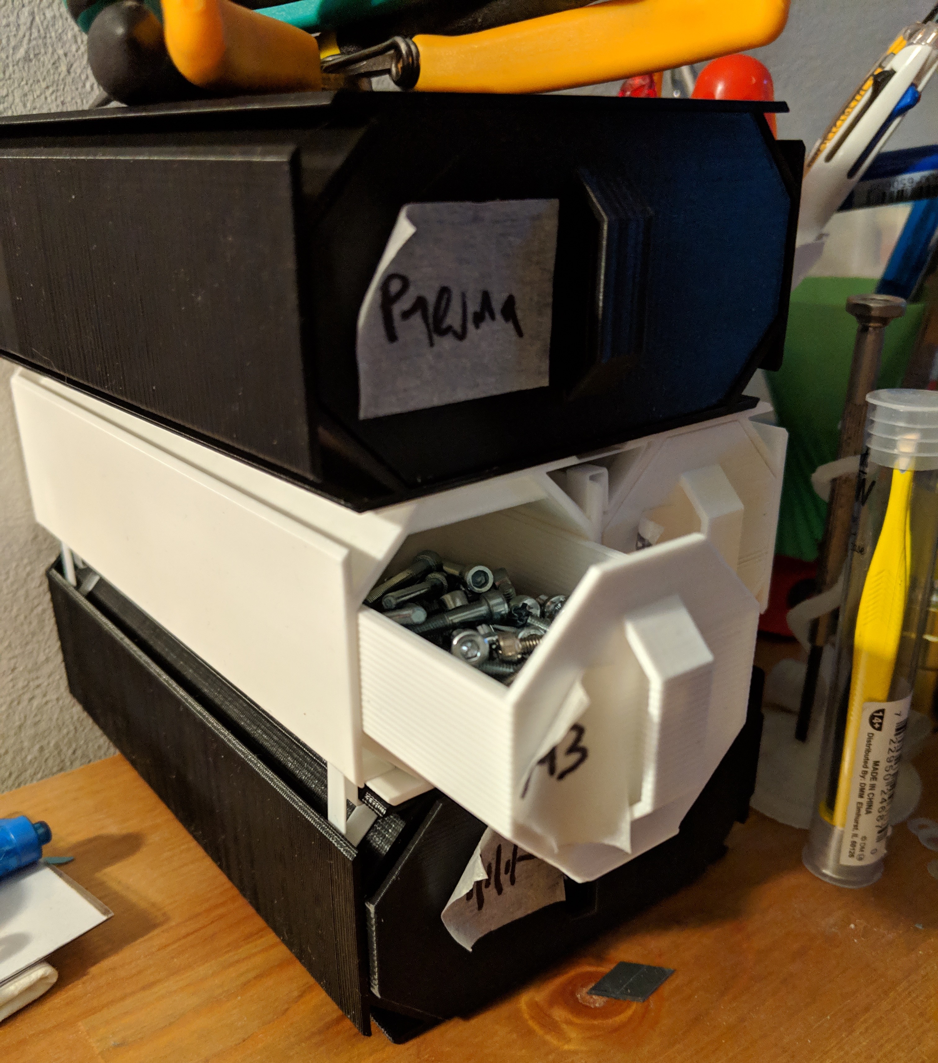 Octagonal modular small parts organizer by peridot | Download free STL ...