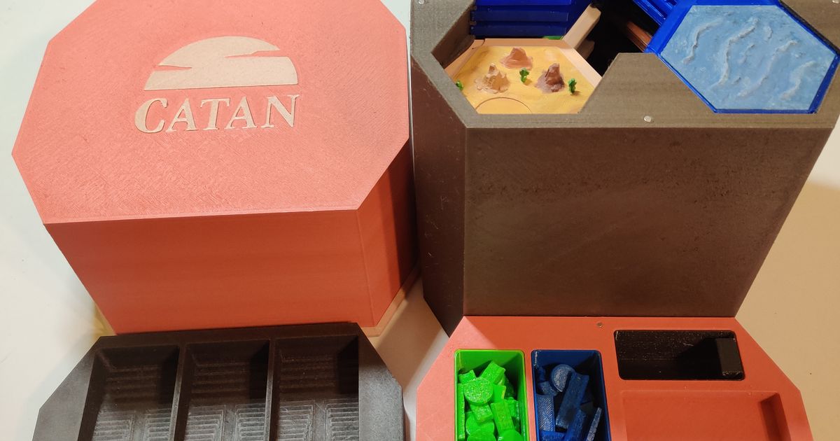 3d printed Catan storage box by Venris | Download free STL model ...