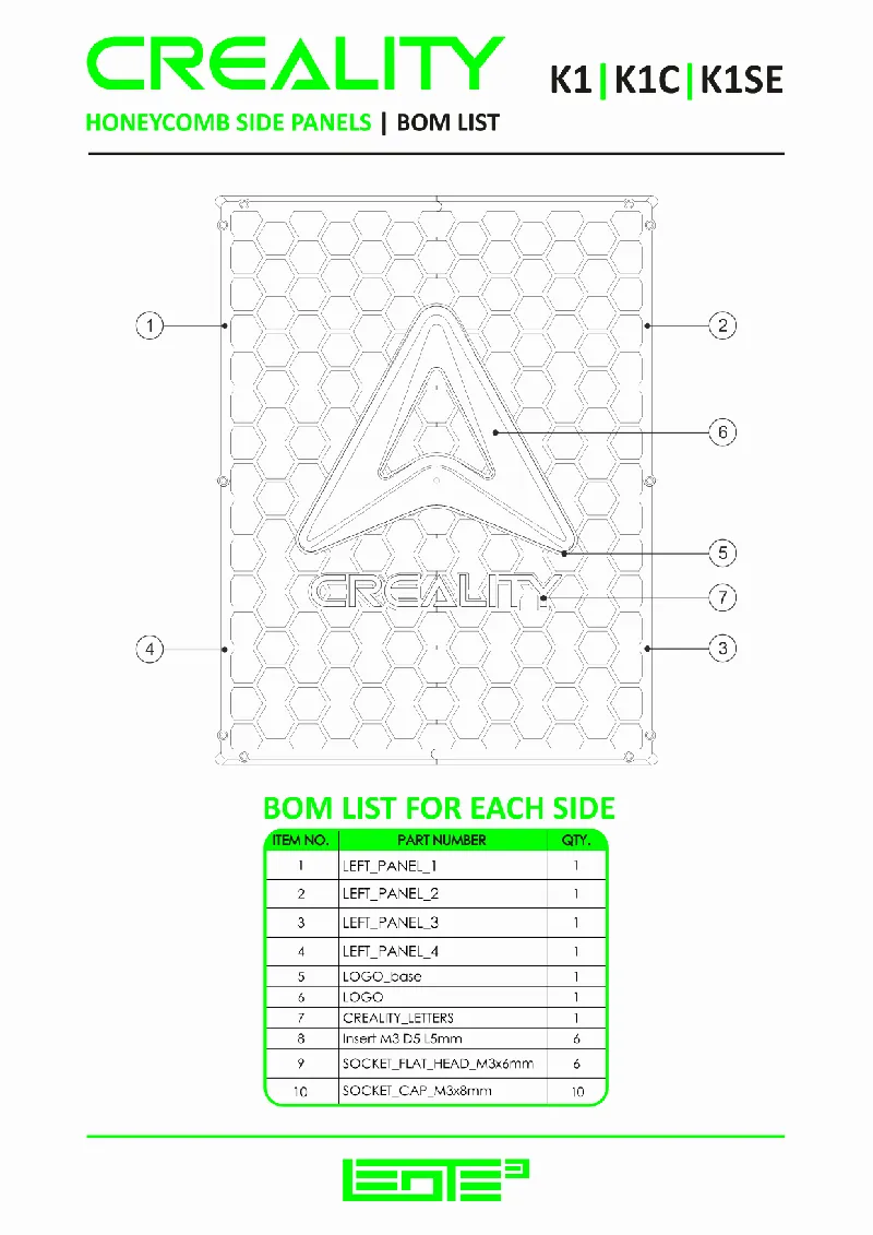 CREALITY K1 | K1C | K1SE - SIDE PANELS [CLOSED + SPOOL HOLDER] by LEOTE ...