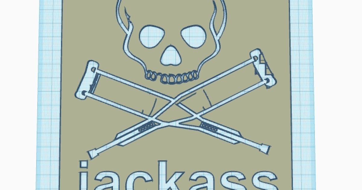 Jackass logo stencil by Stefan666 | Download free STL model ...