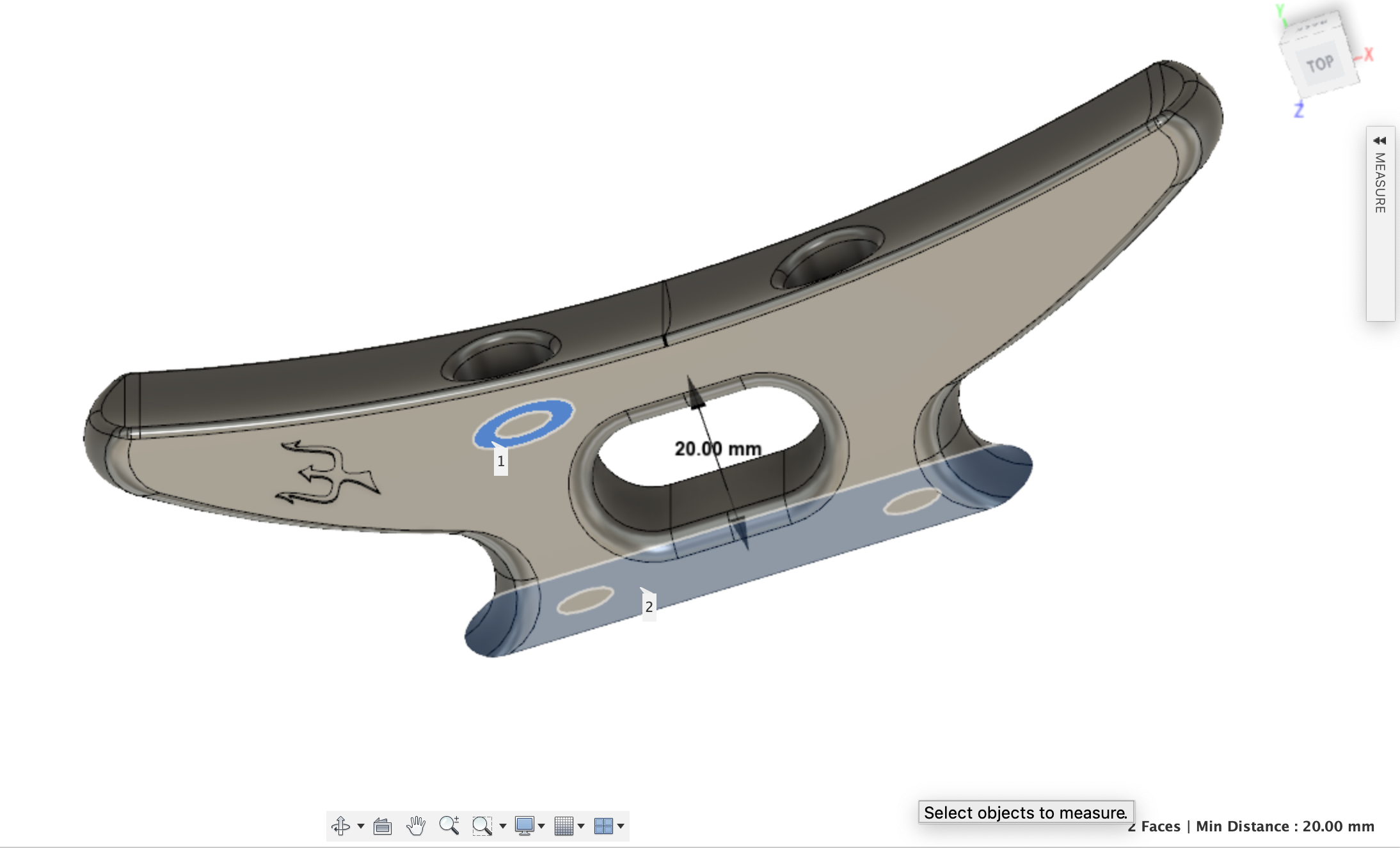 Dinghy Cleat for 6-12 mm rope by printornaut | Download free STL model ...