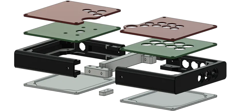 CHAMELEON v2 - Modular Arcade Stick by RAF | Download free STL model ...