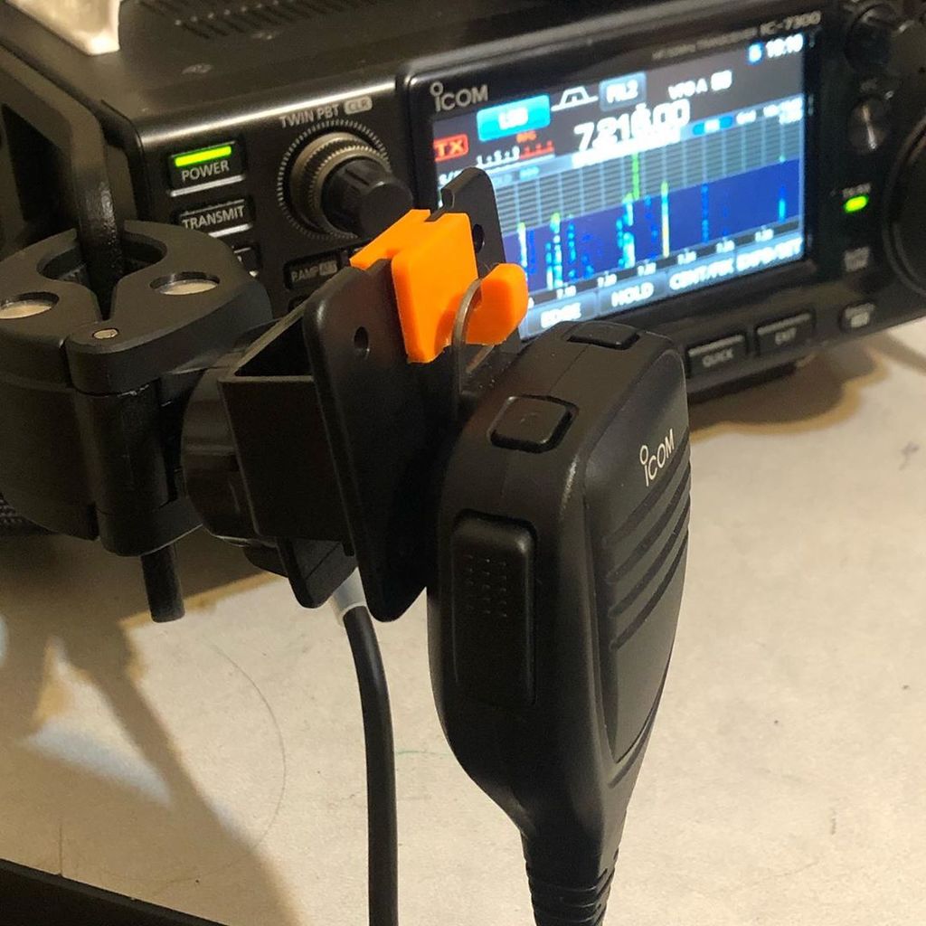 Ham Radio Mic hanger/hook - Button to Hook Adapter by adammelancon ...