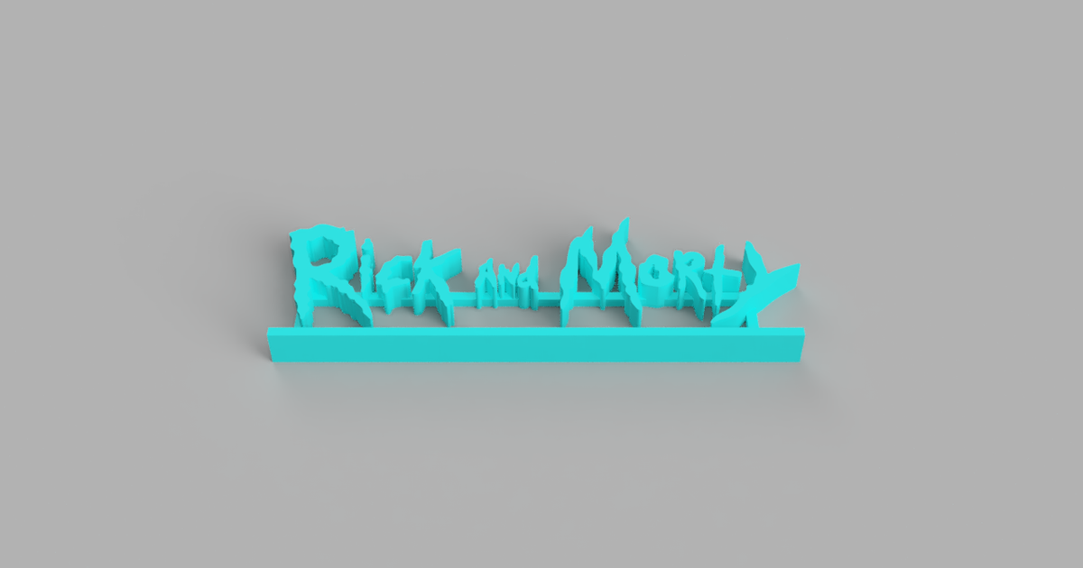 Rick and Morty Logo by Sixteenbit | Download free STL model ...