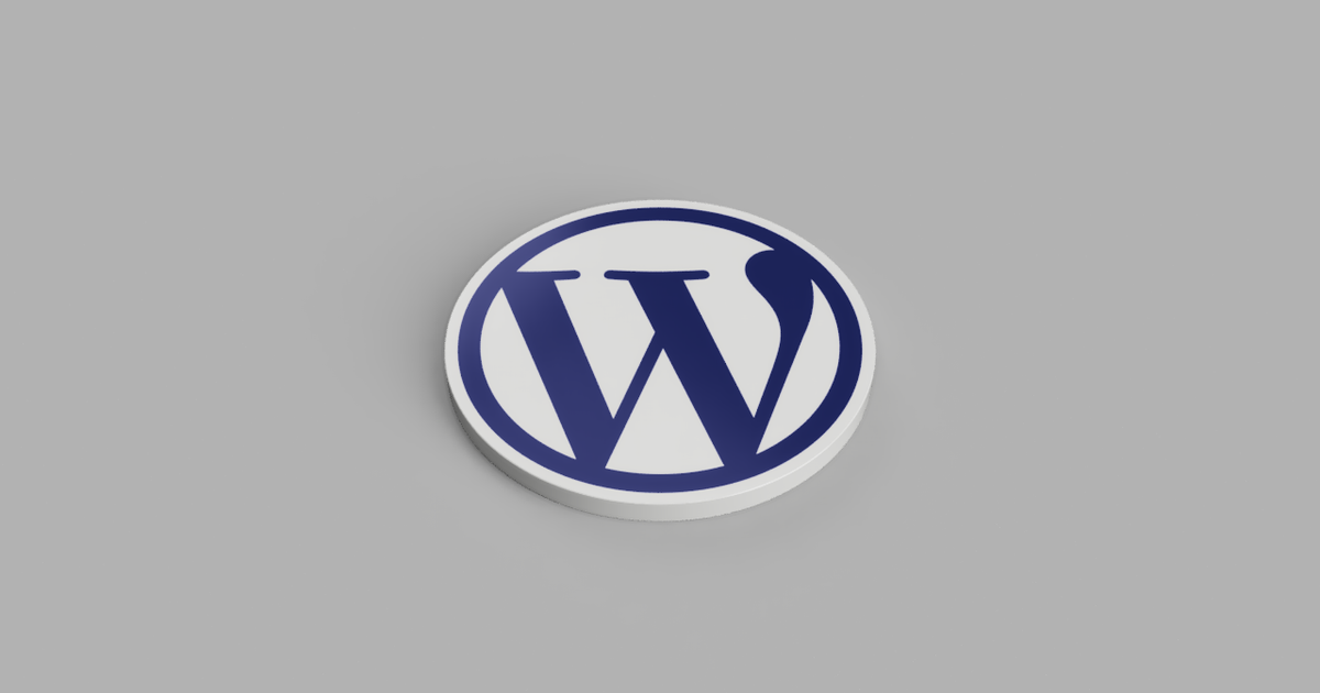 WordPress Logo Coaster by Sixteenbit | Download free STL model ...