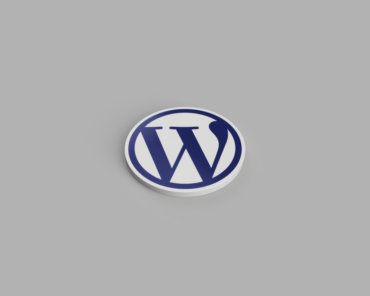 WordPress Logo Coaster by Sixteenbit | Download free STL model ...