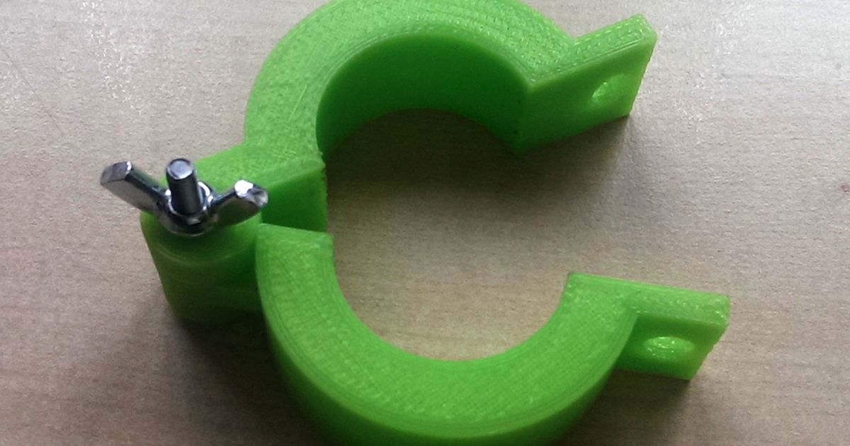 Customizable Pipe Clamp by GCodePrintr | Download free STL model ...