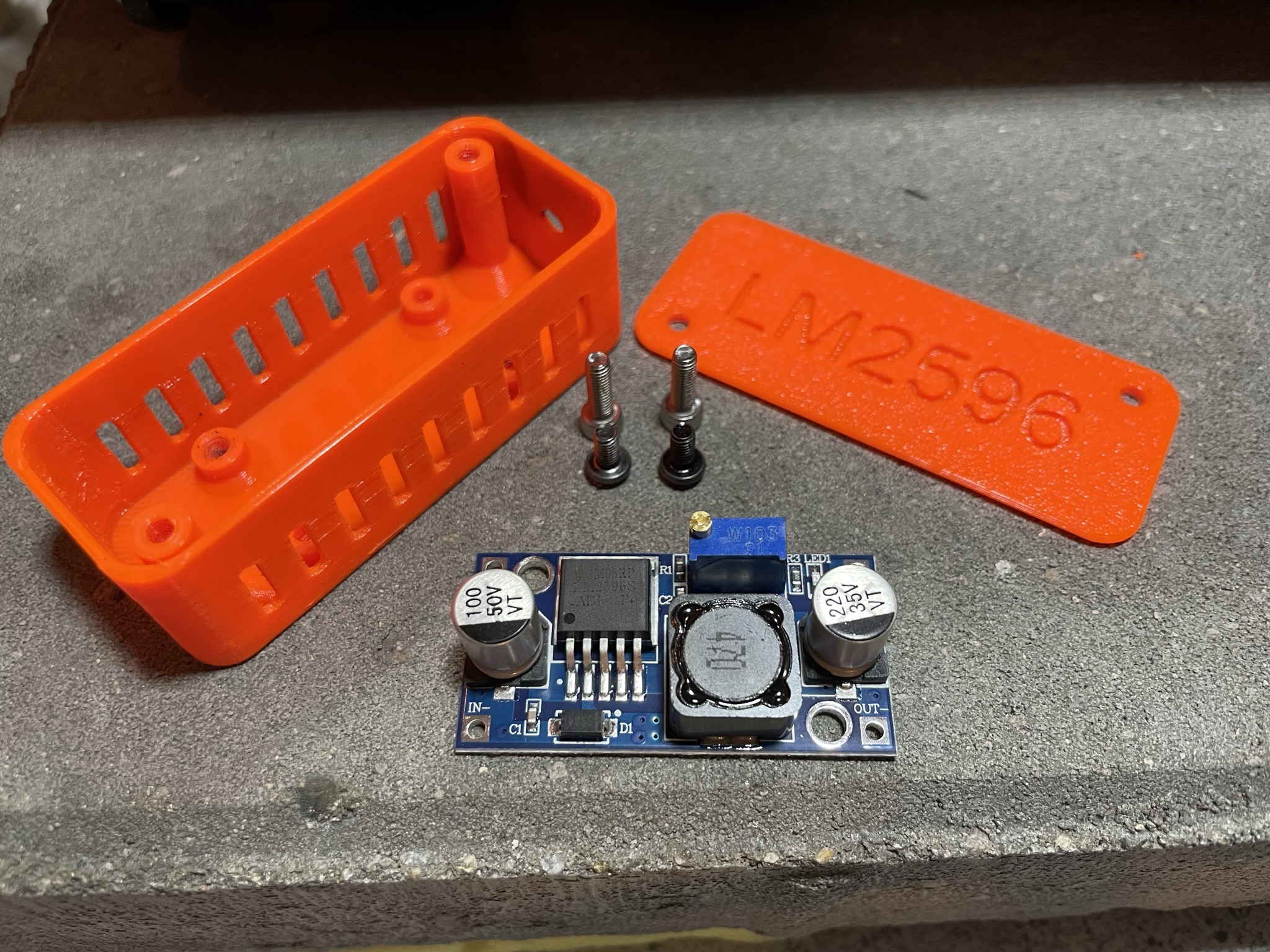 LM2596 Enclosure by TC | Download free STL model | Printables.com