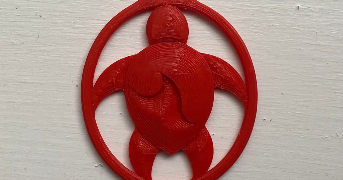 Wavy Sea Turtle w/ Loop by PeterBr0 | Download free STL model ...