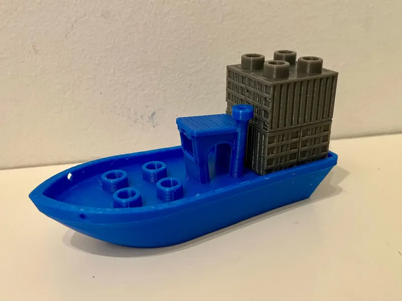 Lego Duplo Benchy (stable floating & no supports!) by The Kit Card Guy | Download free STL model ...