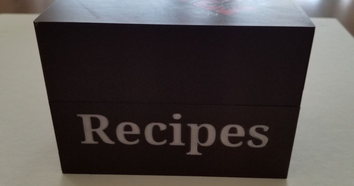 Hinged (Recipe) Box - MMU version by Jon | Download free STL model ...