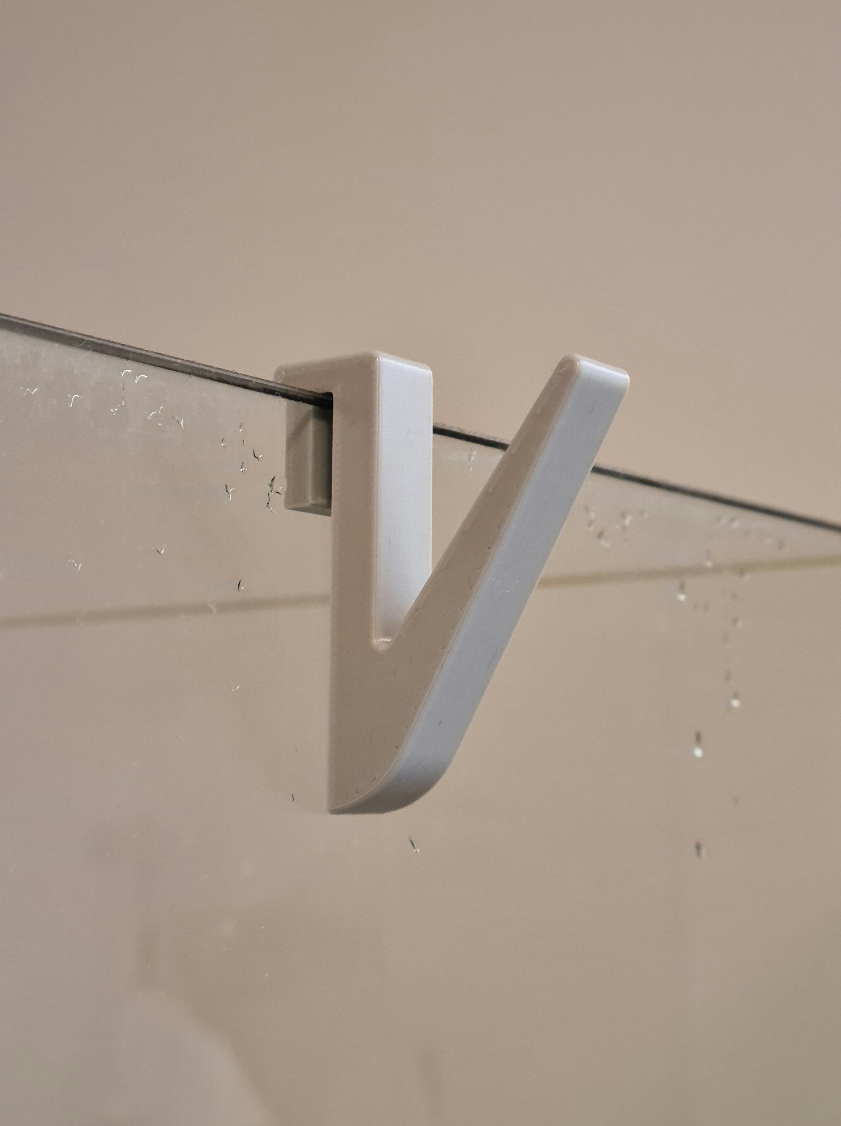 Shower hook for glass cubicles 5/6/7/8/10 mm (parametric) by ...