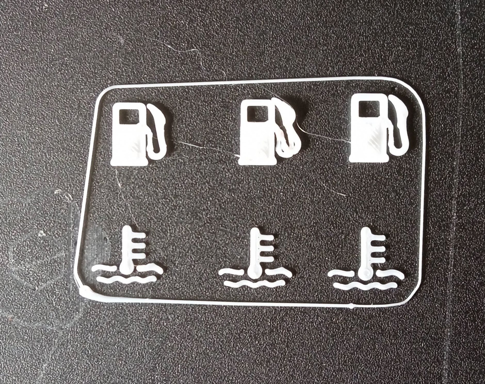 3D Stickers for Fuel and Water Temperature Symbols - Ford Transit MK3 ...