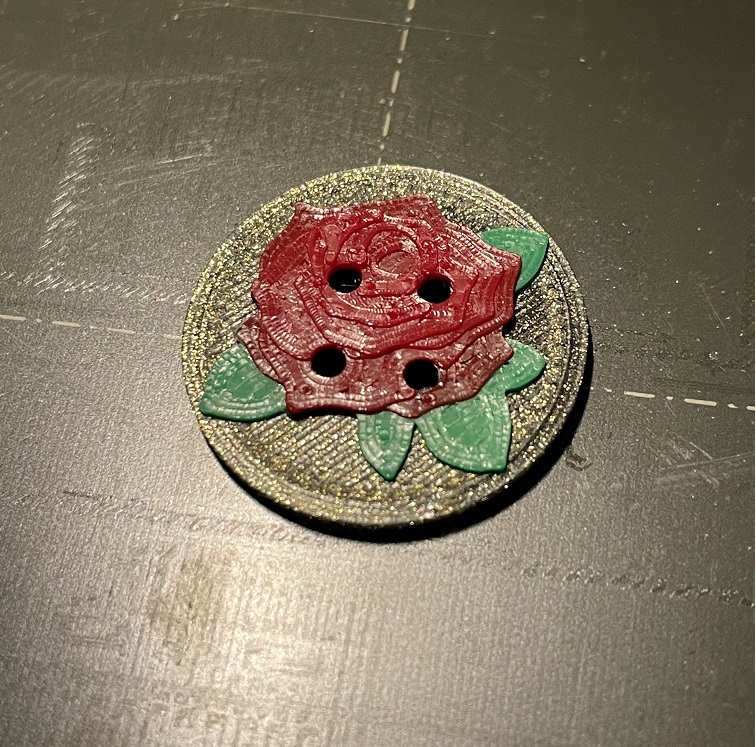 Rose-Button Tricolor by codos | Download free STL model | Printables.com
