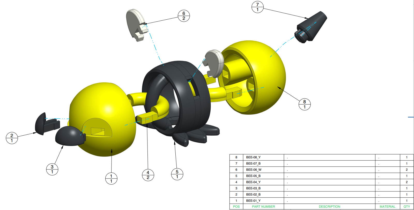 Cute articulated bees - no MMU, no AMS by Bobino | Download free STL ...
