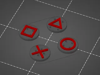 PlayStation Buttons by Wes W | Download free STL model | Printables.com