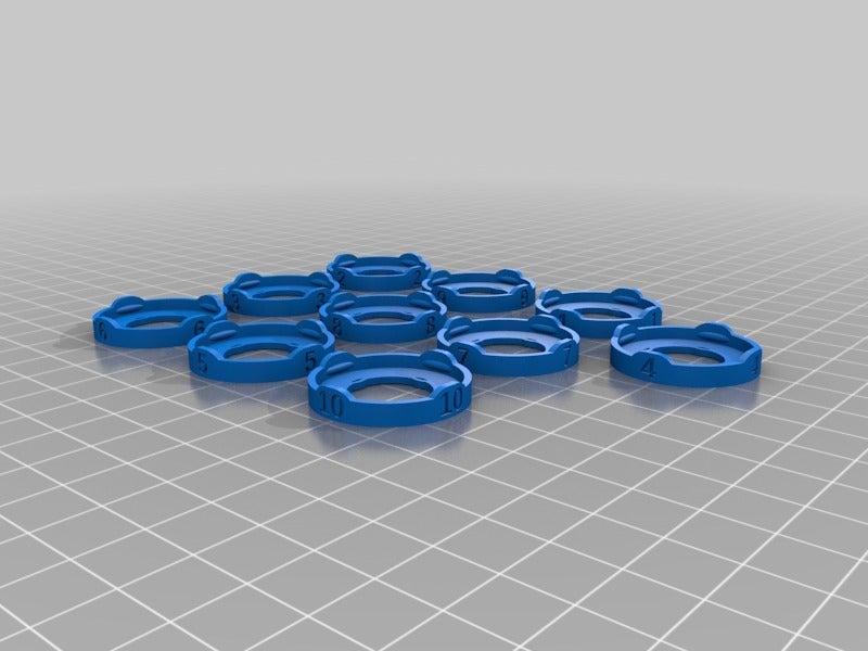 Numbered Miniature Base Markers par Robagon3D | Téléchargez ...