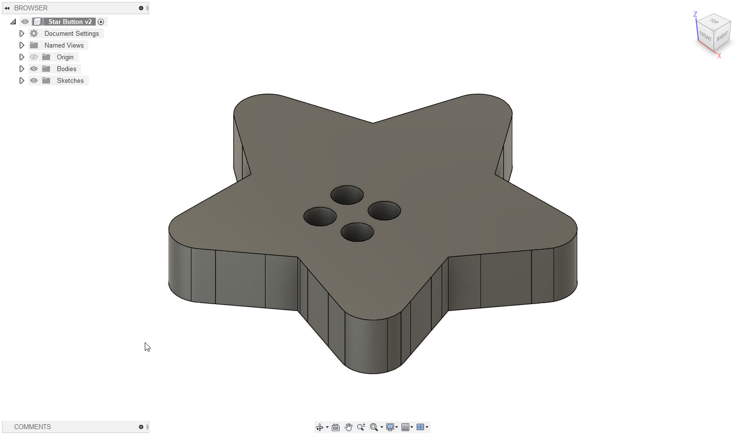 Star Button by midsummerred32 | Download free STL model | Printables.com