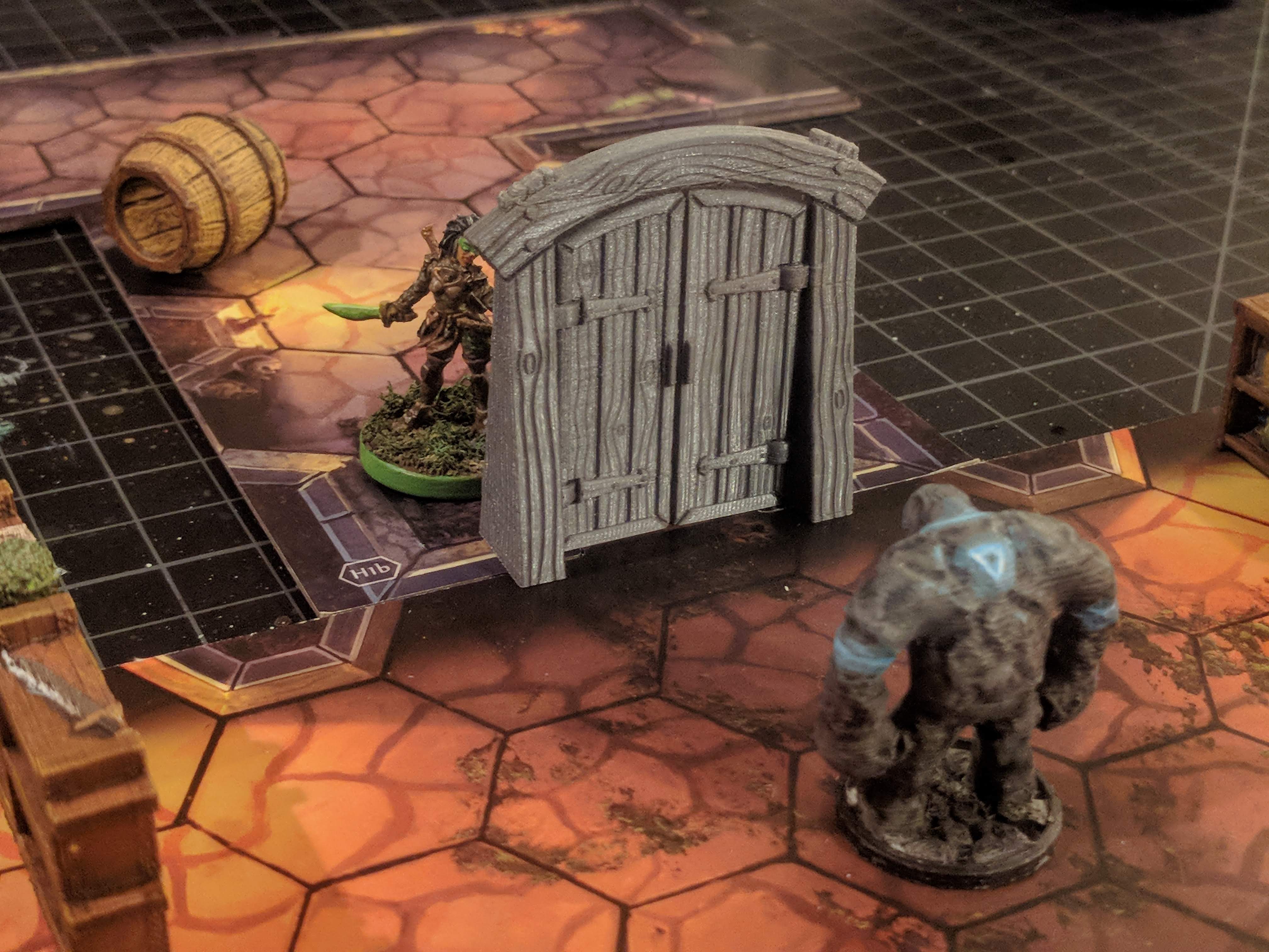 Wood Dungeon Door - Hinged, Open/Closed, & Slide In by Robagon3D ...