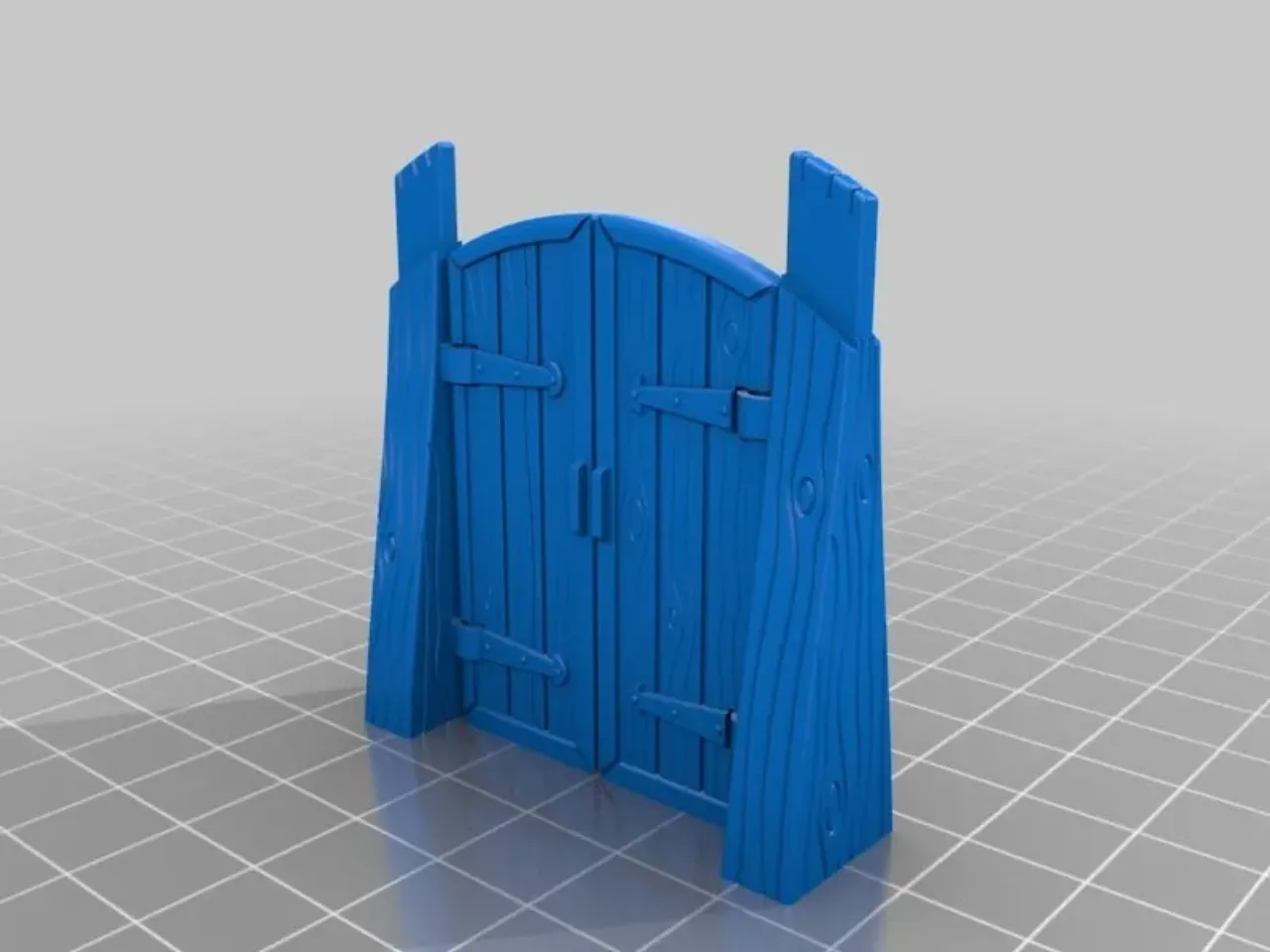 Wood Dungeon Door - Hinged, Open/Closed, & Slide In by Robagon3D ...