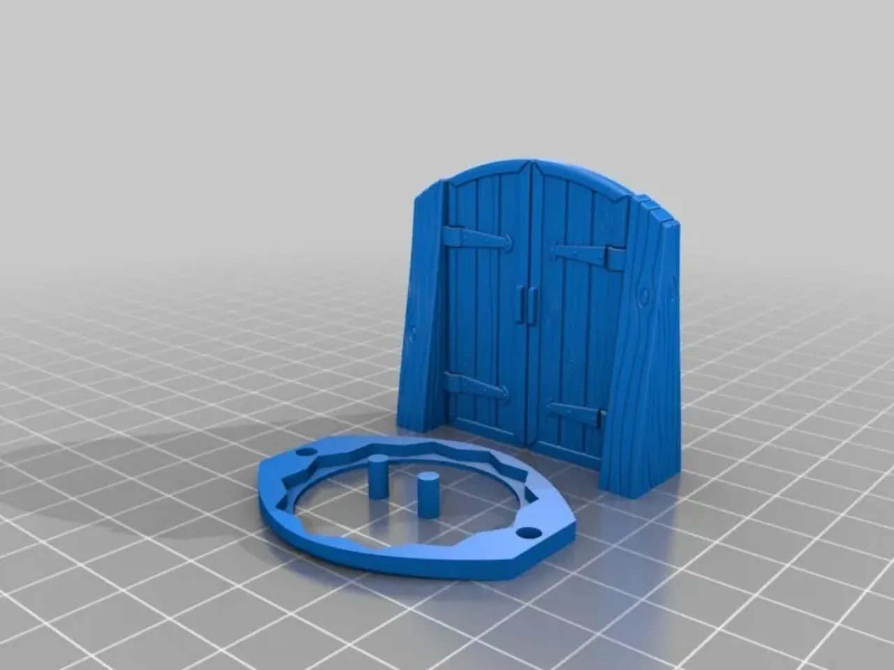 Wood Dungeon Door - Hinged, Open/Closed, & Slide In by Robagon3D ...