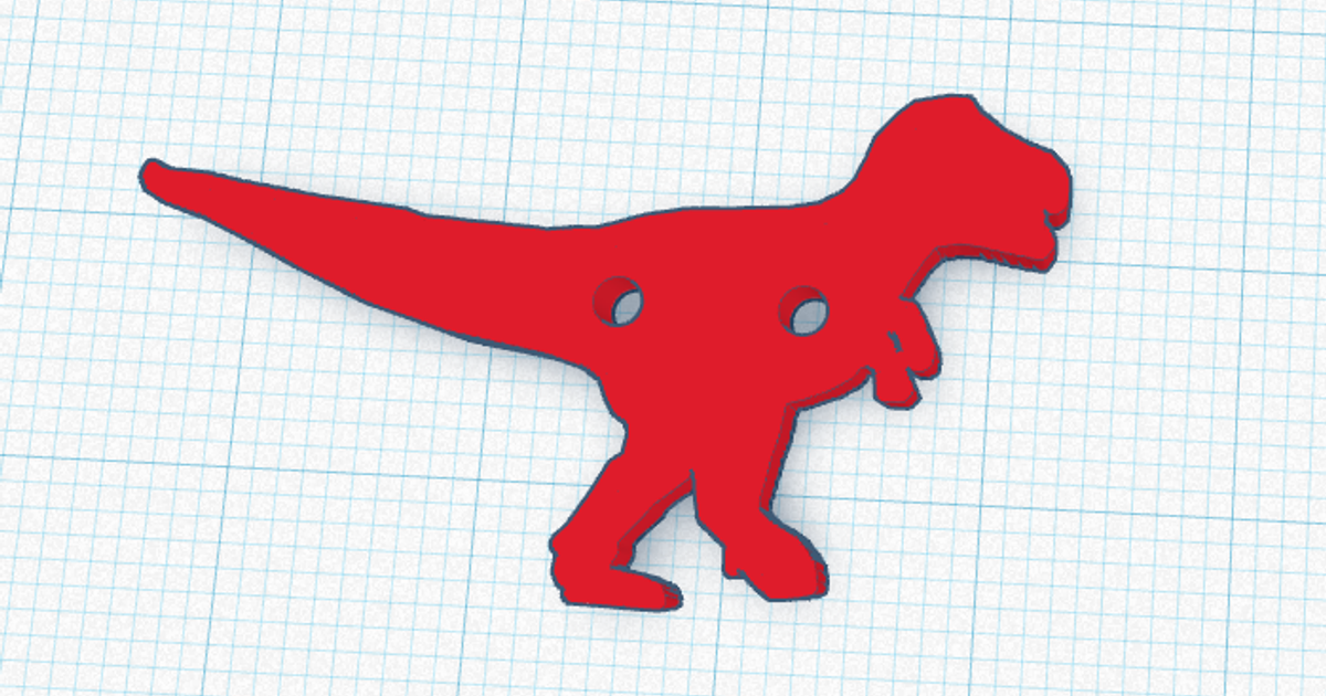 T-rex button by Elsinor | Download free STL model | Printables.com