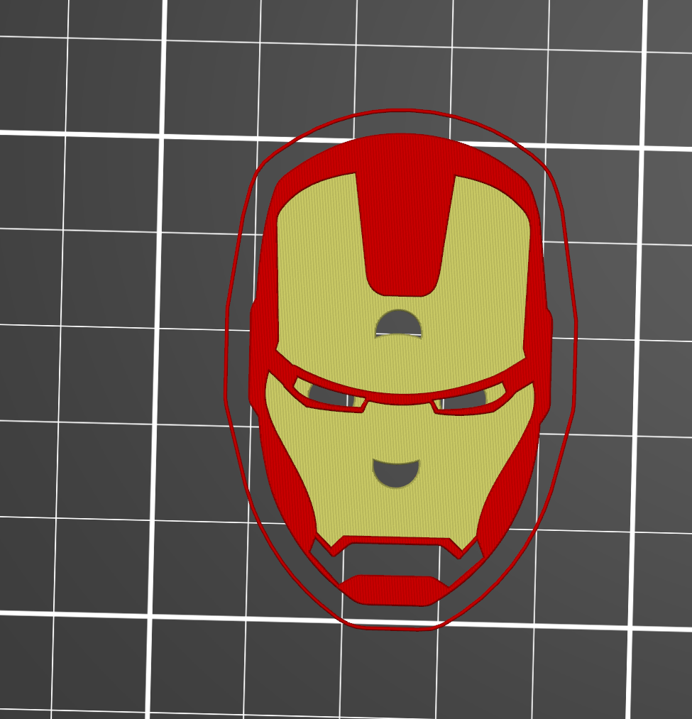 Iron man button (double color) by Gabbox3D | Download free STL model ...