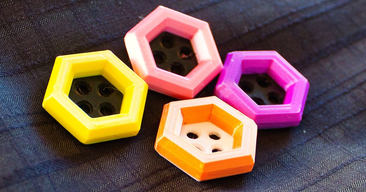 Hexagon Button by Matt Boyer | Download free STL model | Printables.com