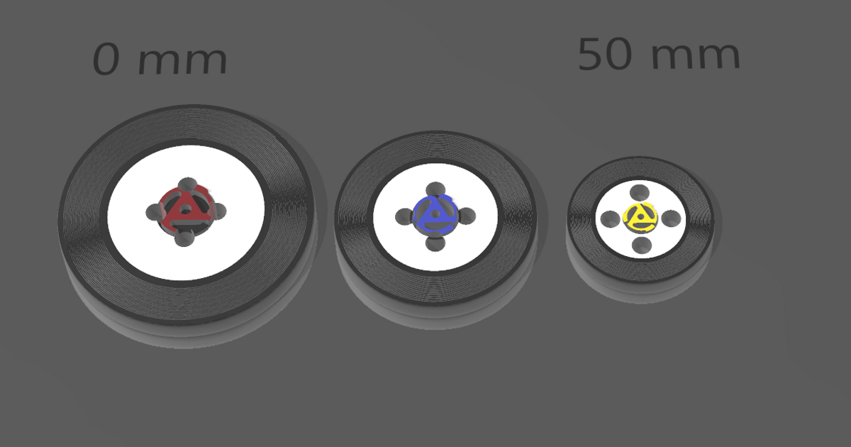 45 Record and Adapter Button by Peter Farell | Download free STL model ...