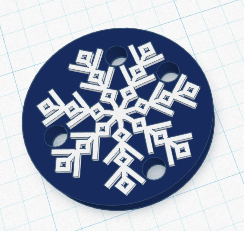 Snow Flake Button by AJStuck | Download free STL model | Printables.com