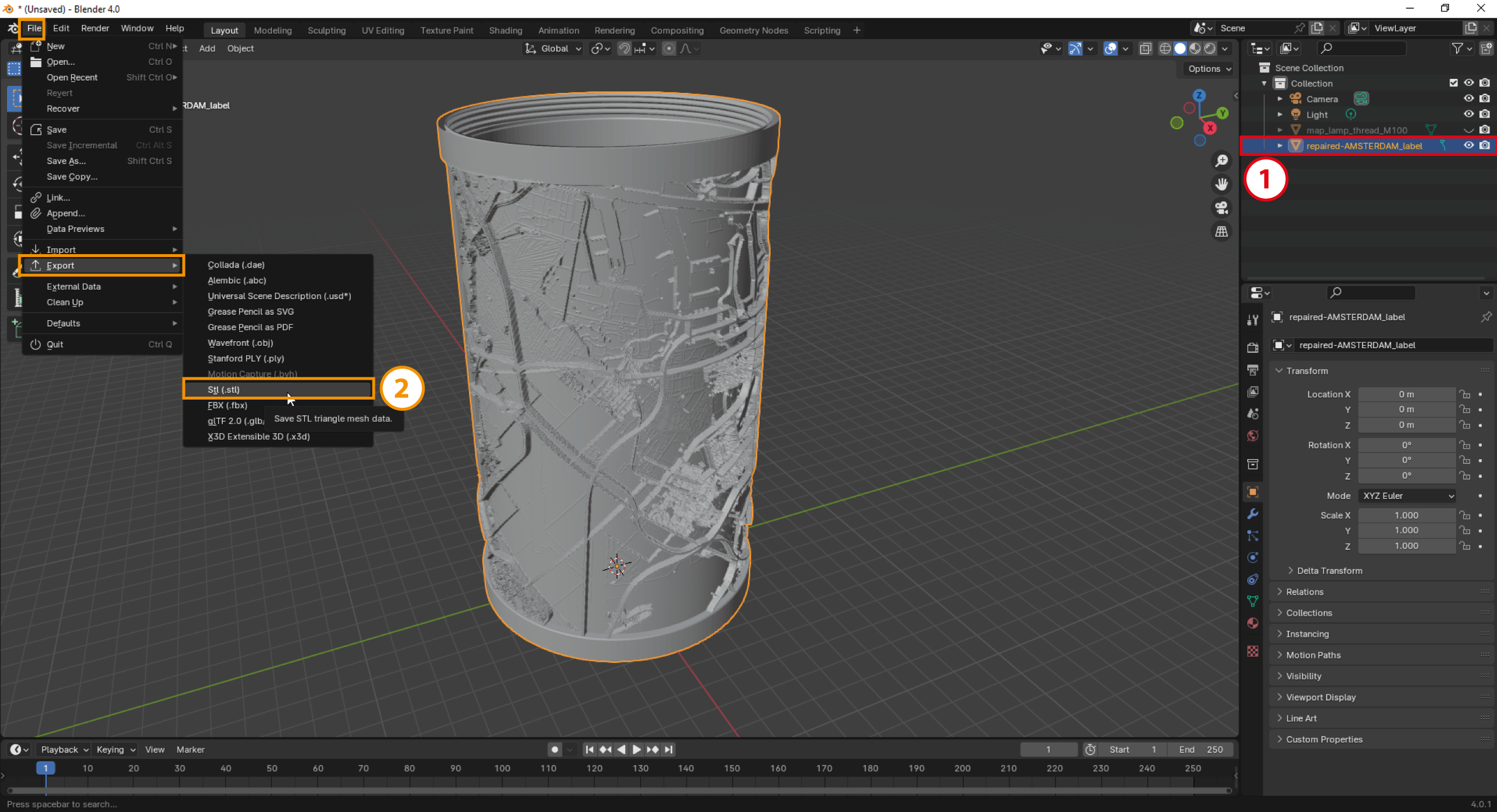 Minimalist City Map Lithophane Lamps - Tutorial by FritzPeppone ...