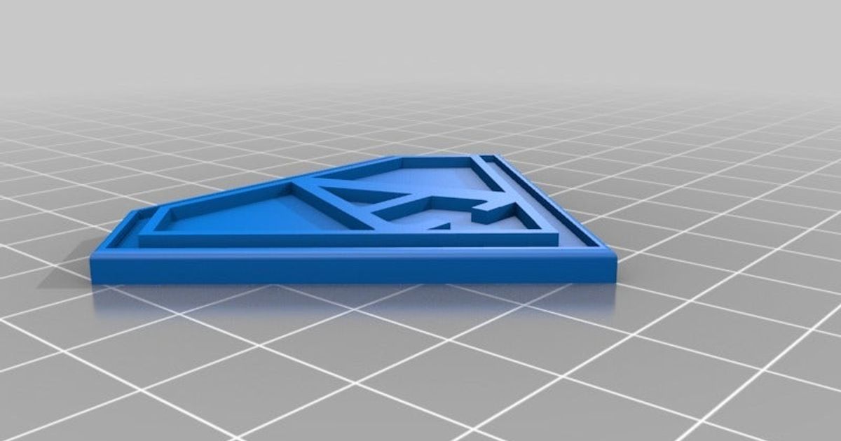 Super Man Name Badge by mikebald | Download free STL model | Printables.com