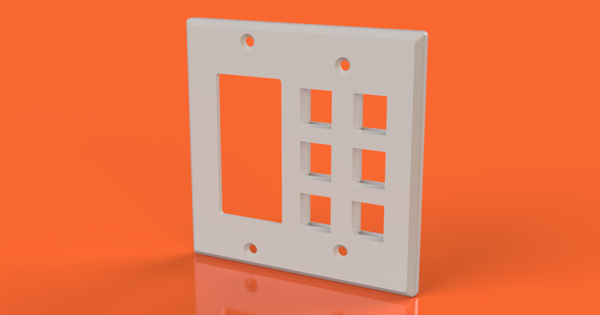 2/3/4 Gang Keystone Wall Plate with Deco Rocker by cedarrapidsboy ...