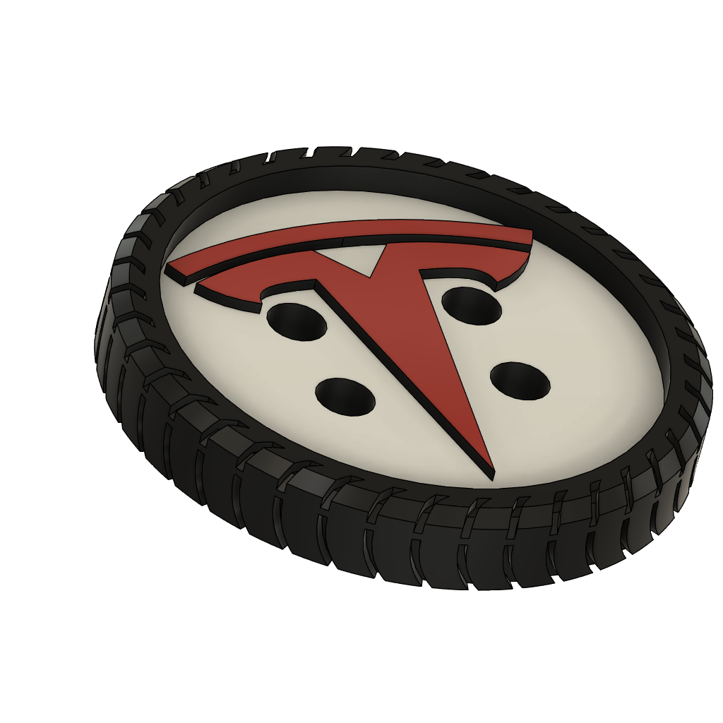 Tesla Tire Button by WF3D | Download free STL model | Printables.com