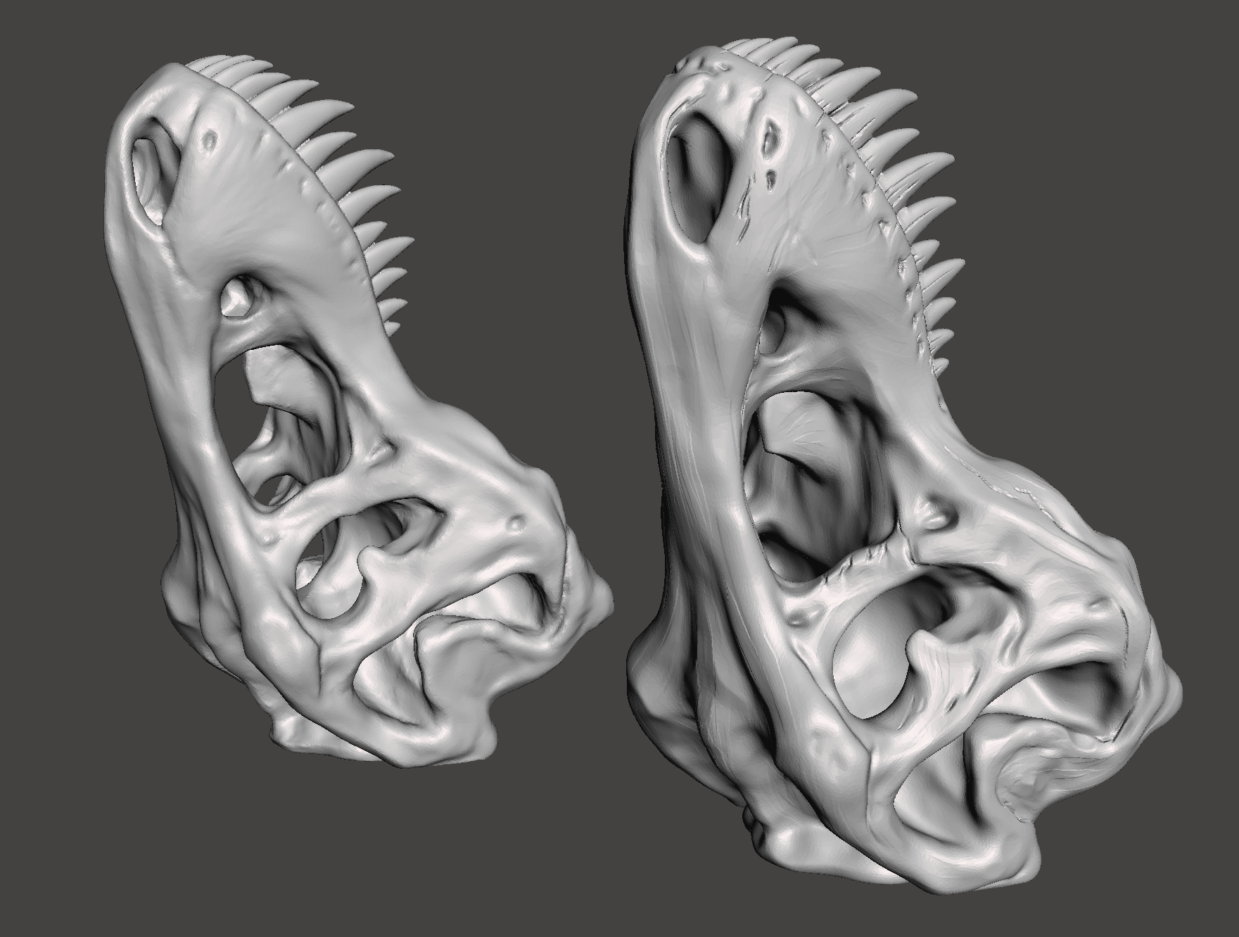 T-rex - all fixed files & support ready + better skull by Daniel ...