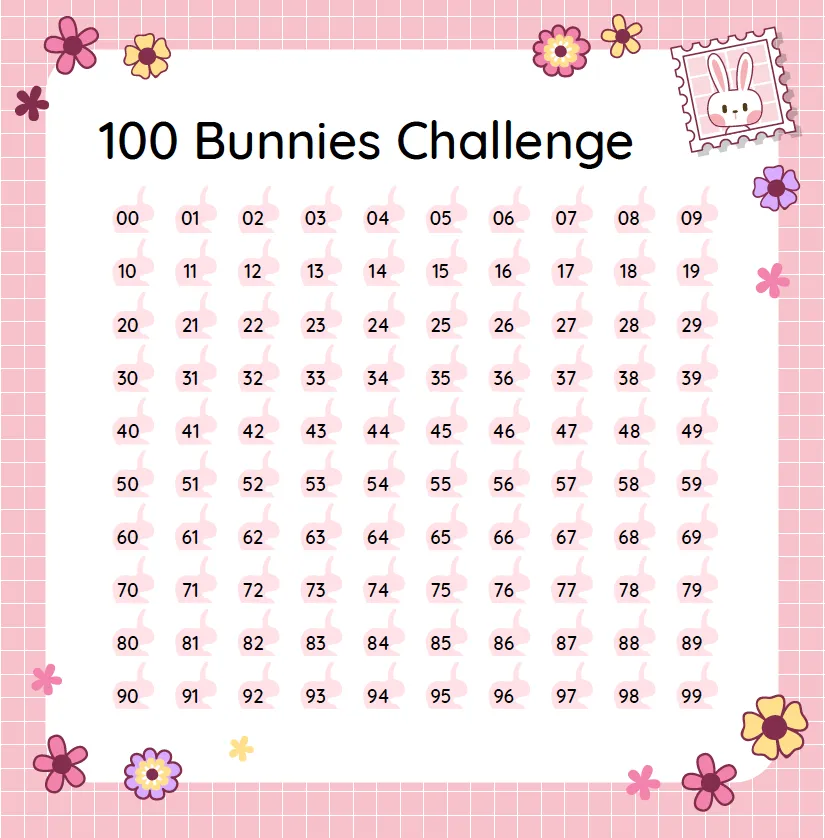 The 100 Hidden Bunnies Challenge – Easter Game + PDF (Printable Sheet ...