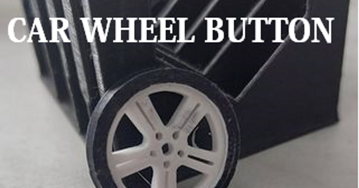 Car Wheel Button by Cozmo77 | Download free STL model | Printables.com