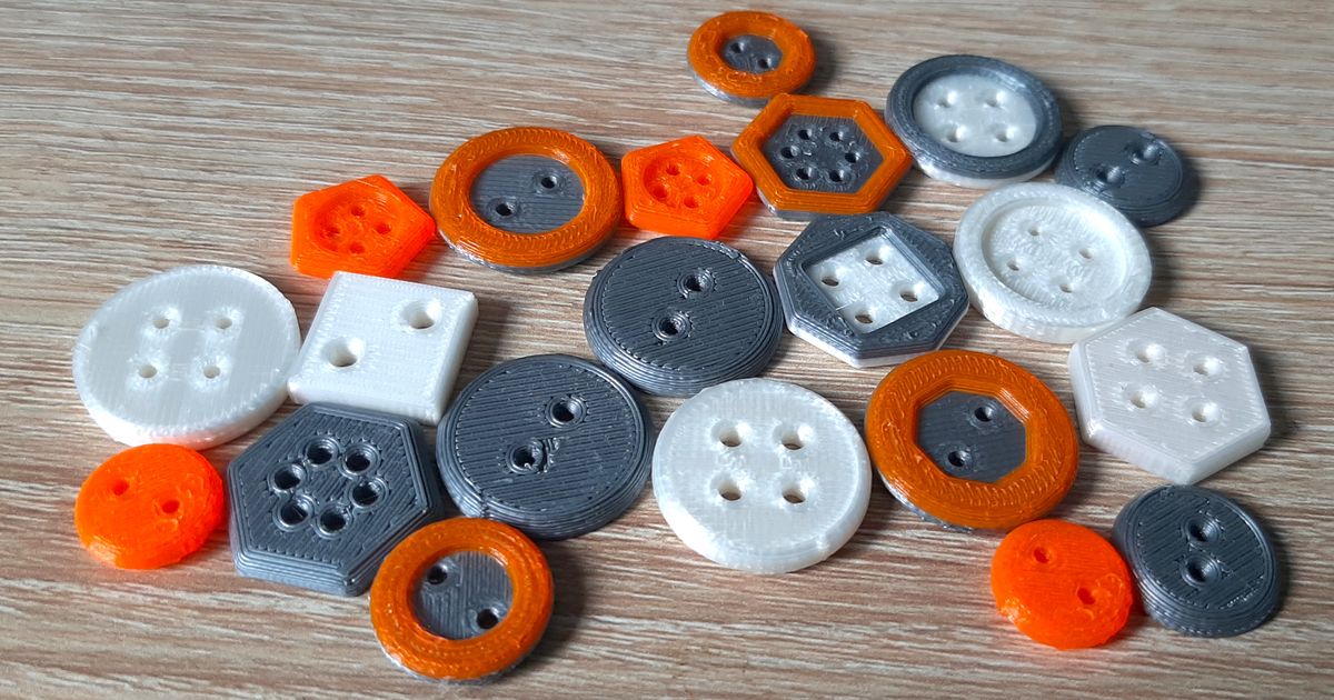 Customizable clothes buttons maker by djedi | Download free STL model ...