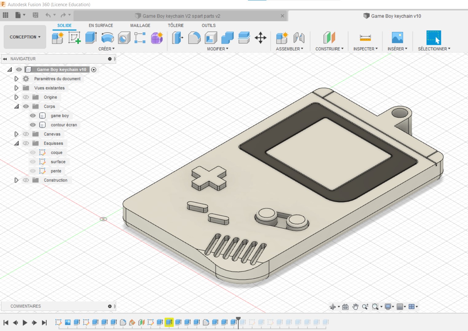 Game Boy keychain by nours | Download free STL model | Printables.com