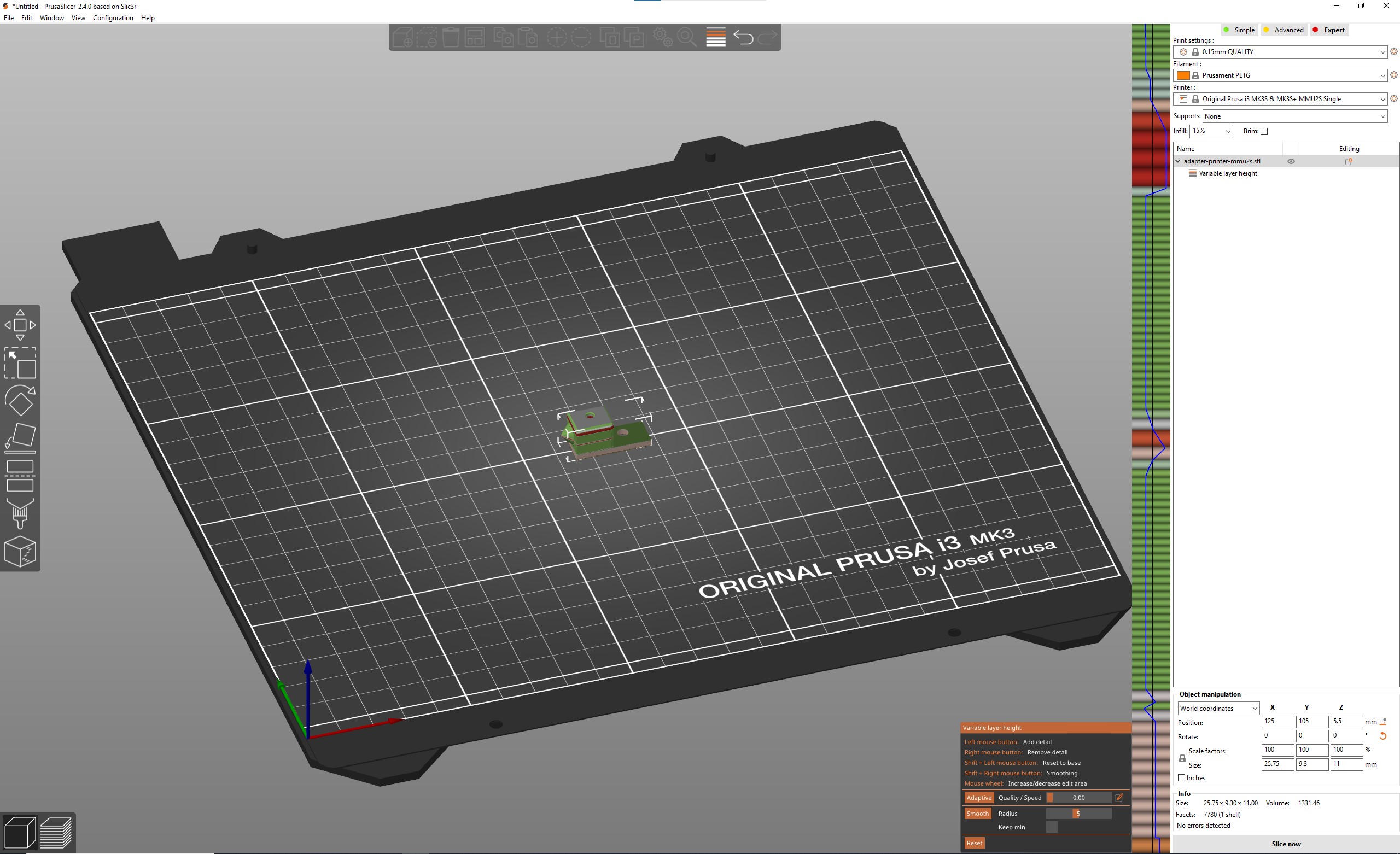 MMU2S Extruder Chimney and Adaptor Mod by Pcop | Download free STL ...