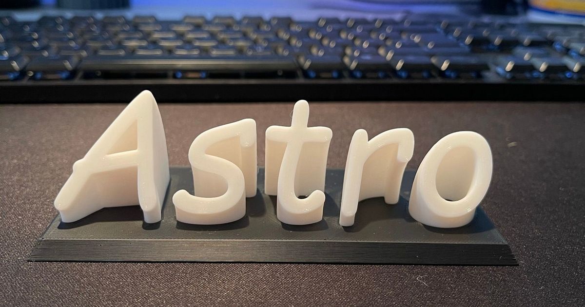 Astro Sign multi piece pluggable by 3D_print_de | Download free STL ...