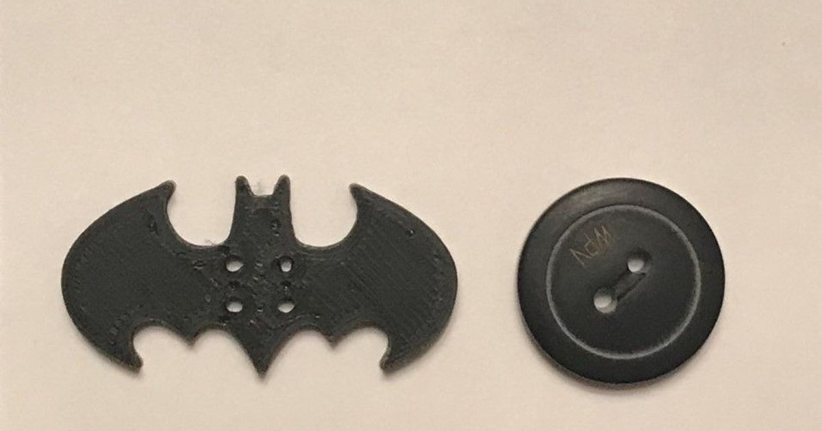 Batton - Batman Button by ObiWanJabroni | Download free STL model ...