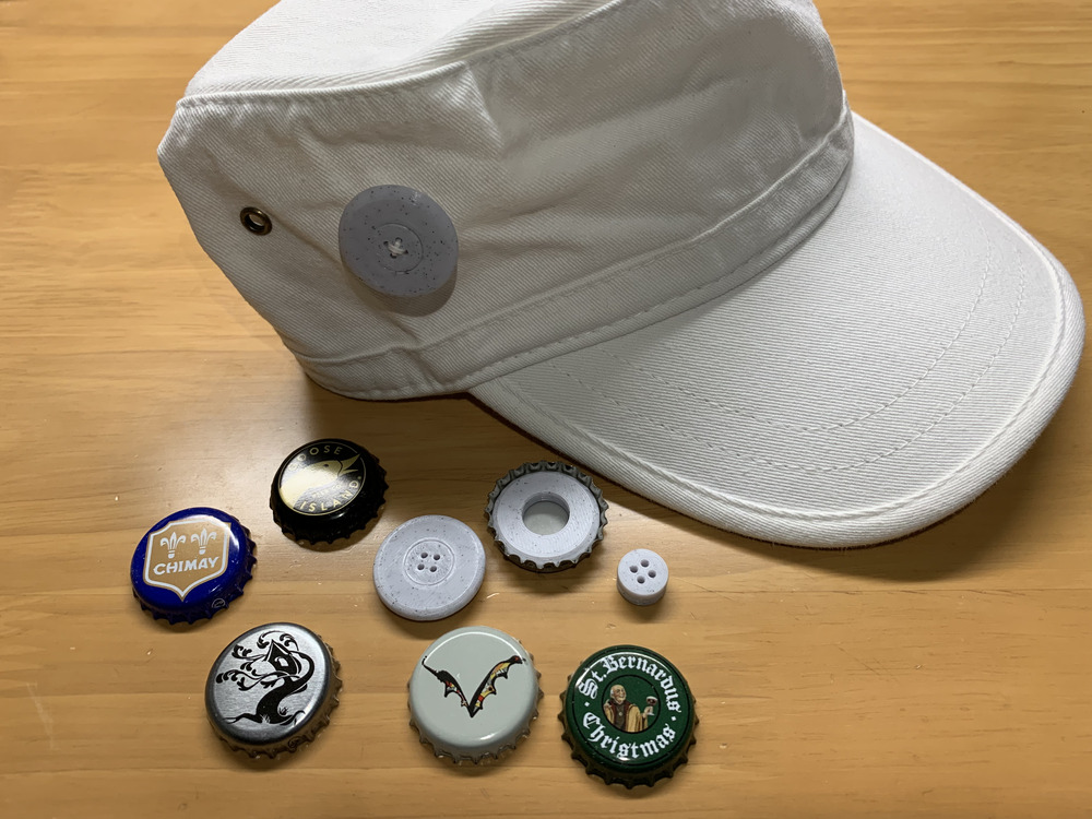 Beer Bottle Cap Button by takarocks | Download free STL model ...