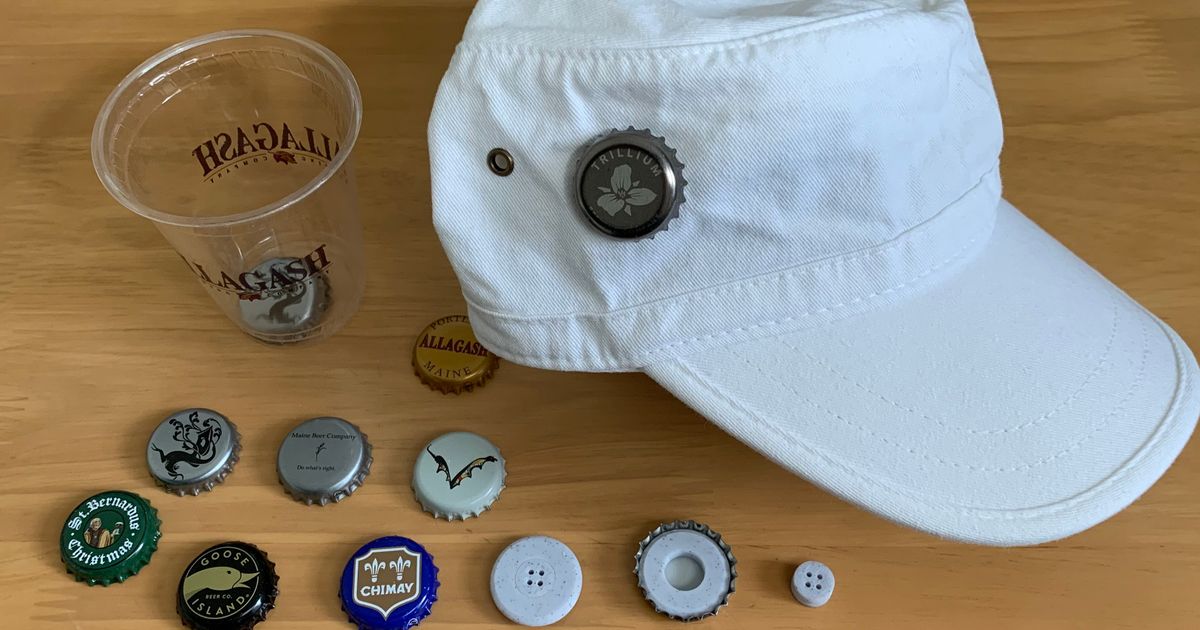 Beer Bottle Cap Button by takarocks | Download free STL model ...