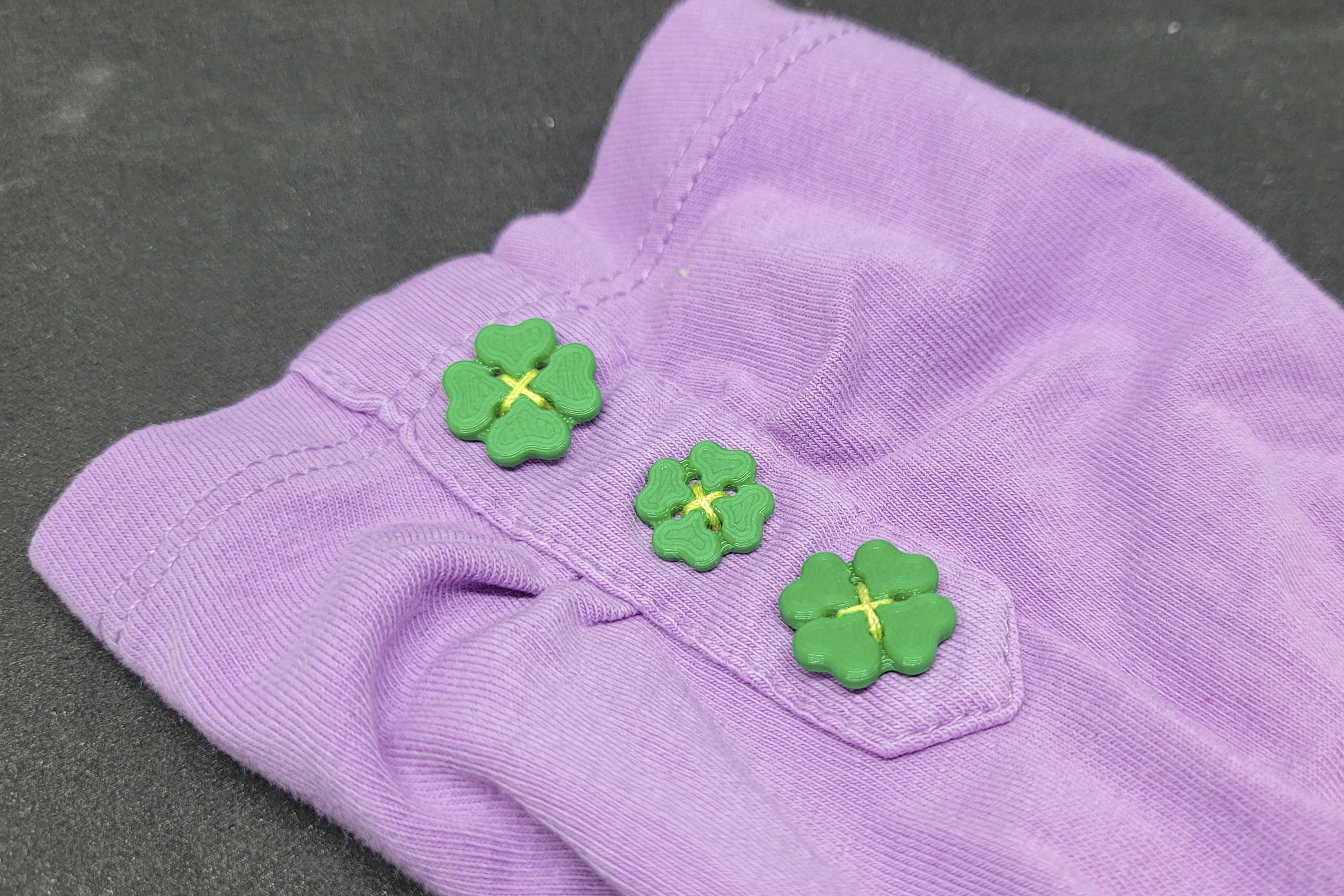 Clover button / Čtyřlístkový knoflík by JanB | Download free STL model ...