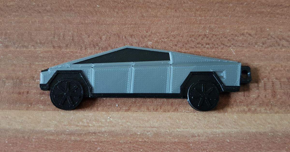 Tesla Cybertruck Keychain - Design 2 by PaTx | Download free STL model ...